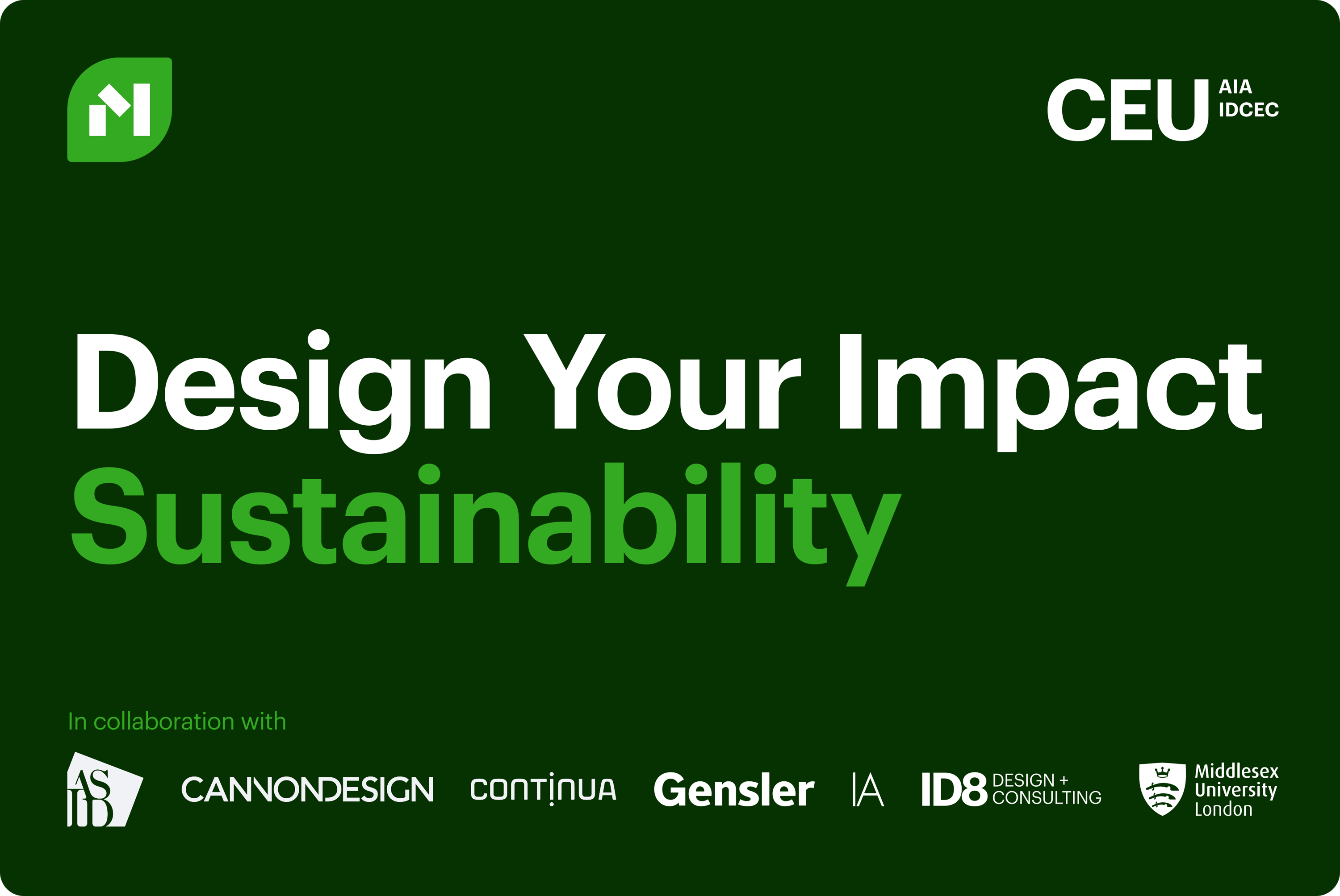 Winter 2025 Design Your Impact Sustainability Virtual CEU Series.